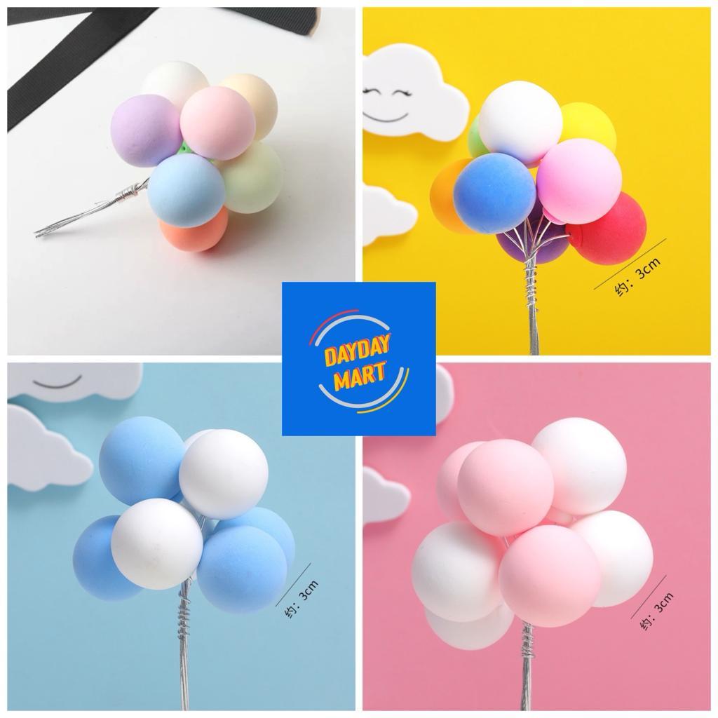 Jual Topper Cake Ballon Foam 8pcs / Topper Bola Foam 8pcs Topper kue ...
