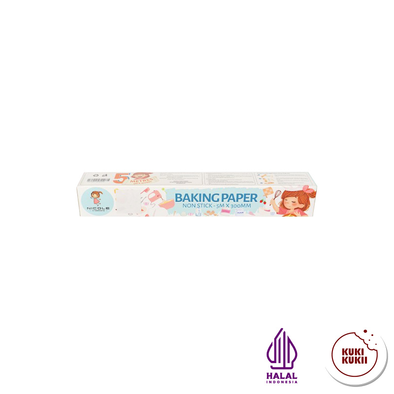 Jual Baking paper NICOLE 5m x 300mm | Kertas Baking NICOLE Coklat 5 m x ...