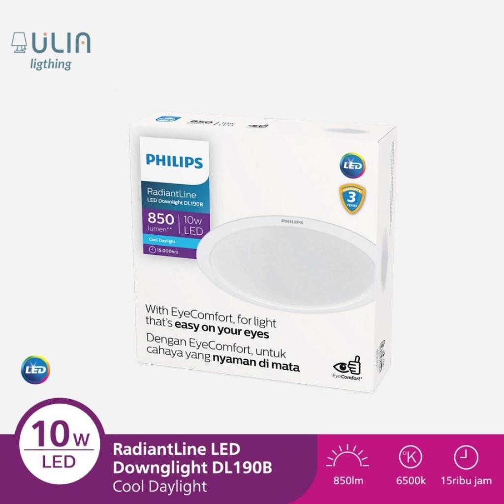 Jual Lampu Downlight Philips 10W LED Radiantline DL190B D125 65K Putih ...