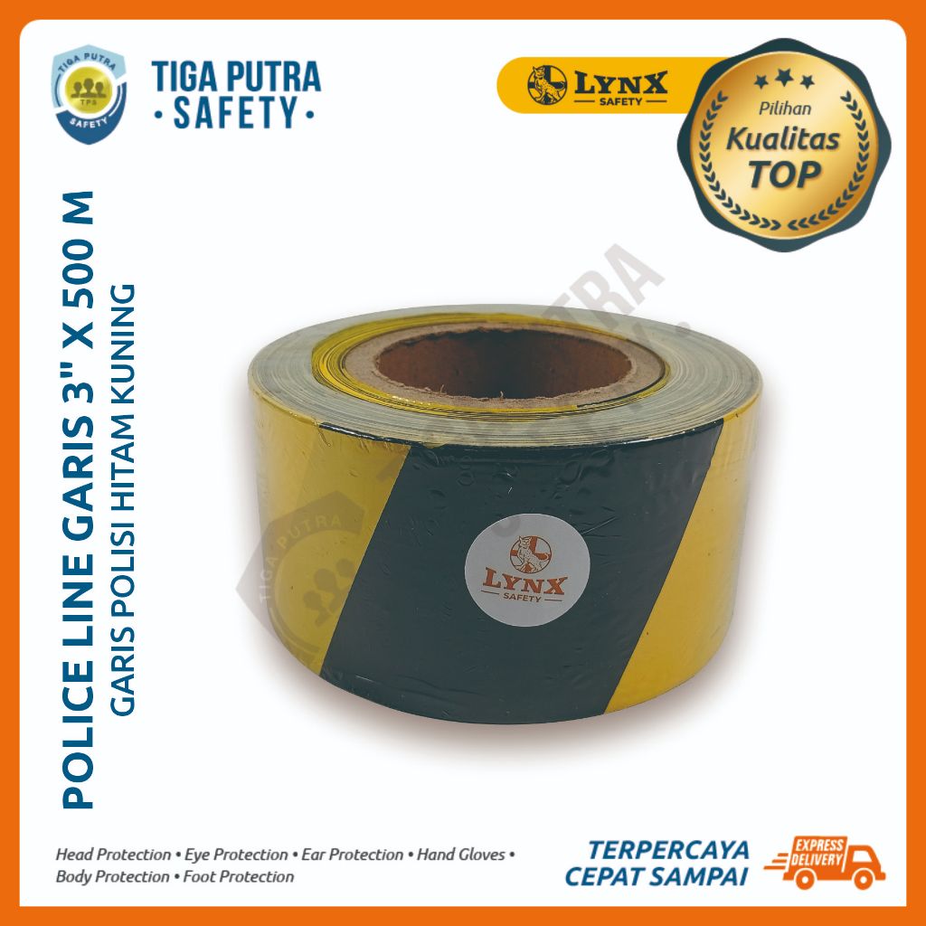Jual Police Line Garis Polisi Lynx Safety Kuning Hitam 3 inch x 500M ...