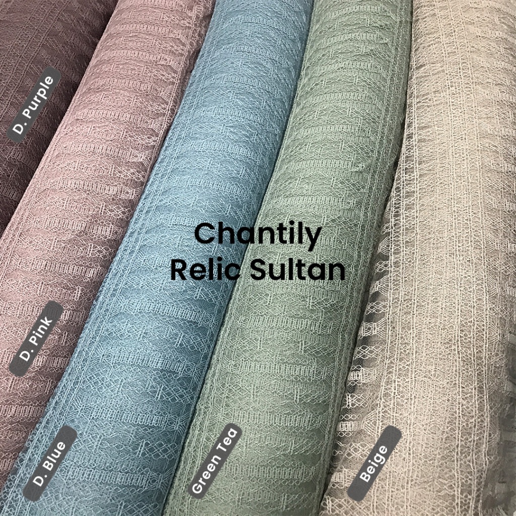 Jual Kain Brokat Tile Salur Chantily Motif Relic Sultan Kain Kebaya ...
