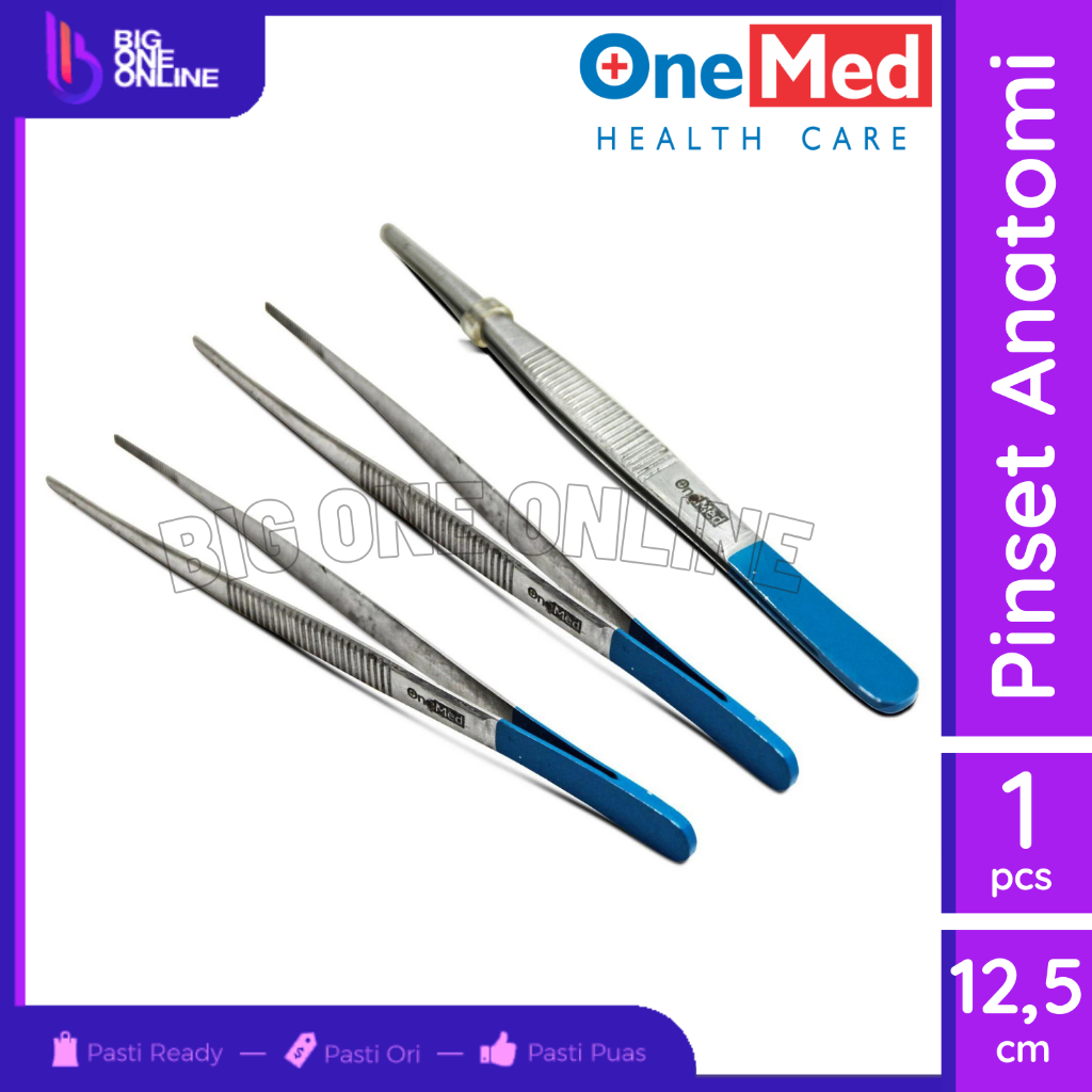 Jual Pinset Onemed Stainless Steel Anatomis Dressing Forcep & Chirurgis ...
