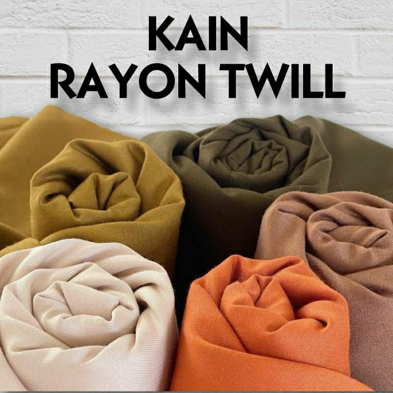 Jual Kain Rayon Twill Katun Rayon Twill Bagus Harga per Setengah Meter ...