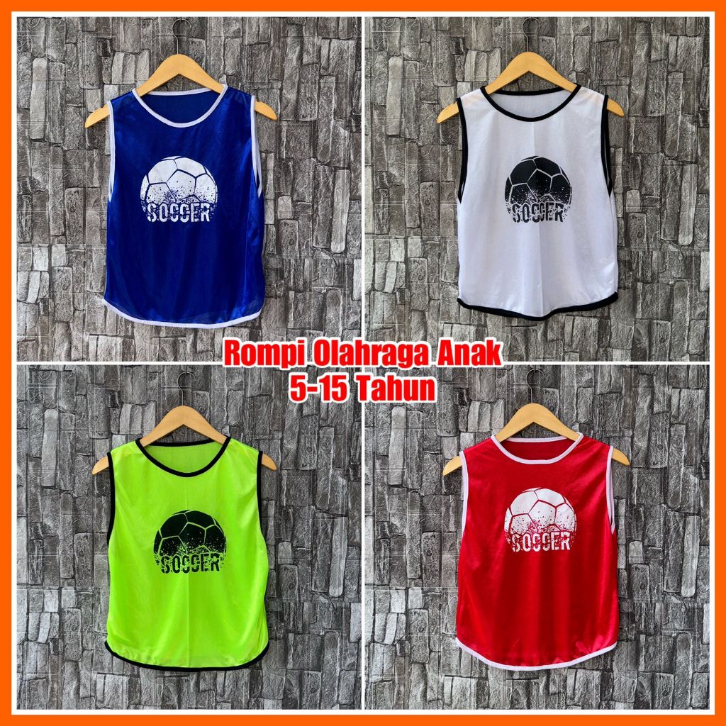 Jual Rompi bola junior u5-15 tahun/ rompi futsal anak anak / rompi ...
