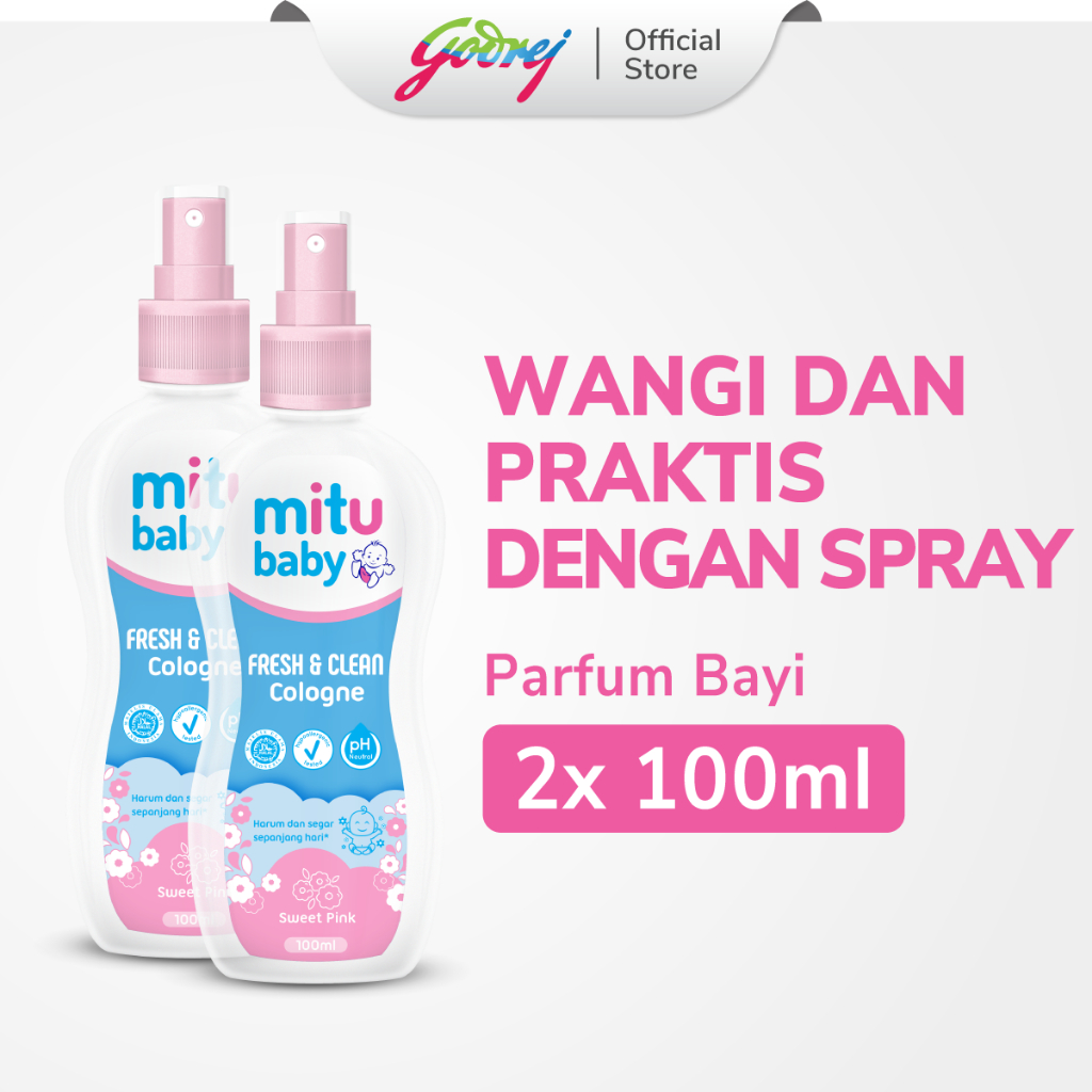 Jual Mitu Baby Cologne Fresh Sweet Pink 100ml x2 - Parfum Bayi | Shopee Indonesia