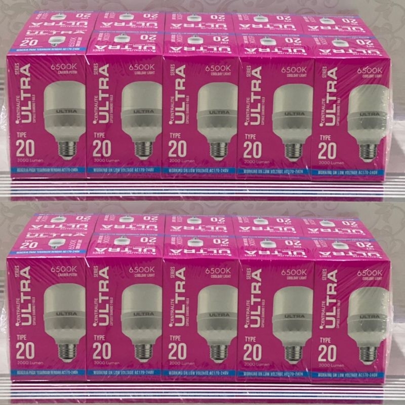 Jual (PAKET ISI 10) LAMPU CENTRALITE ULTRA LED BULB CAPSULE 20W WARNA ...