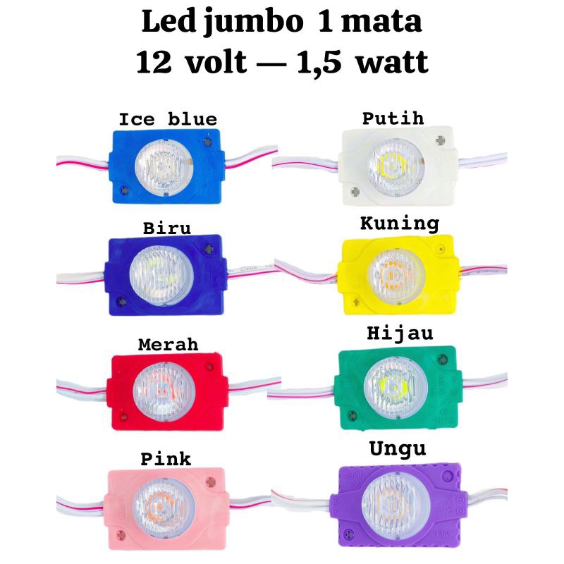 Jual Led Display Jumbo 1,5 Watt 12 Volt Putih & Biru | Shopee Indonesia