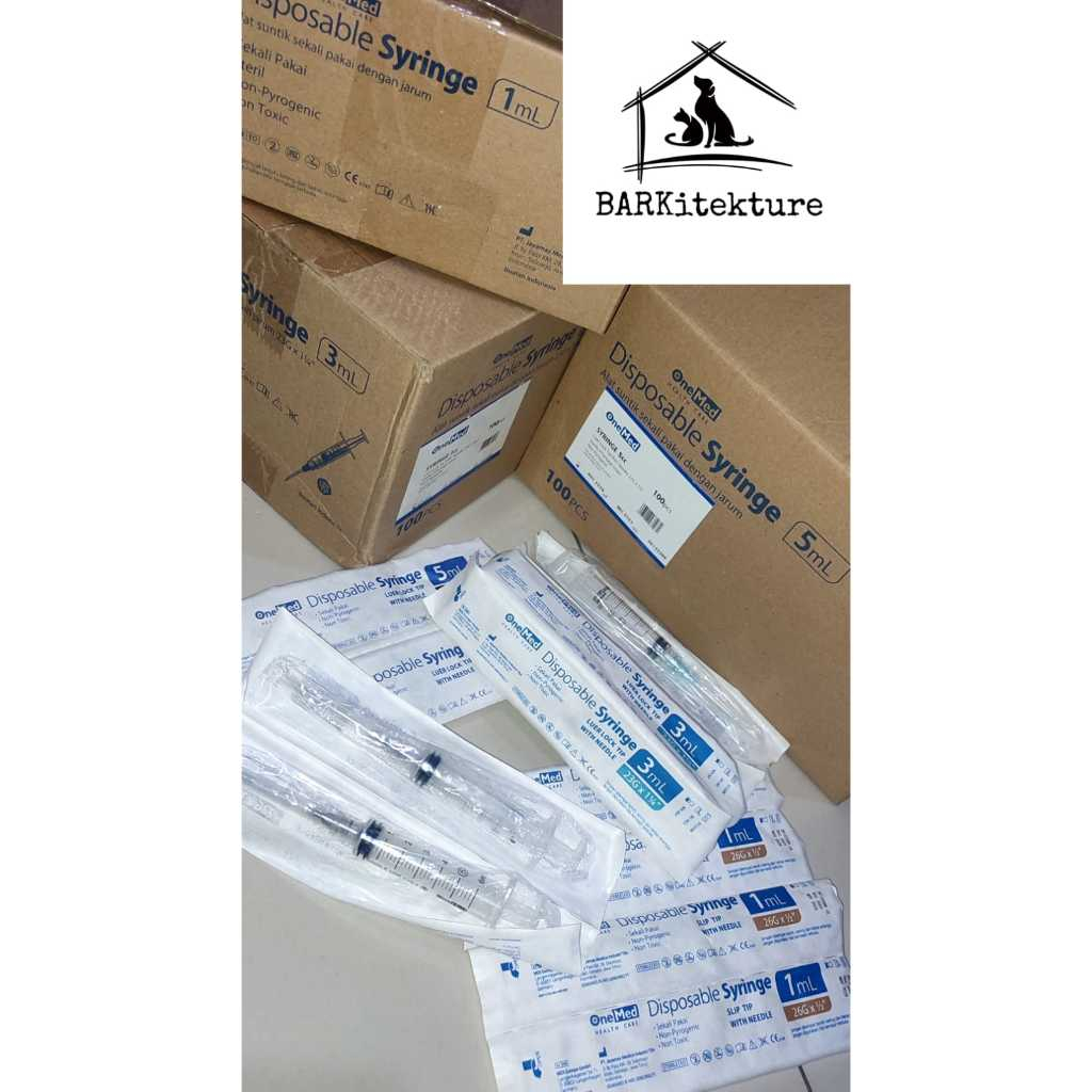 Jual Disposable Syringe / Spuit Suntikan Onemed 1ml / 3ml / 5ml | Shopee Indonesia