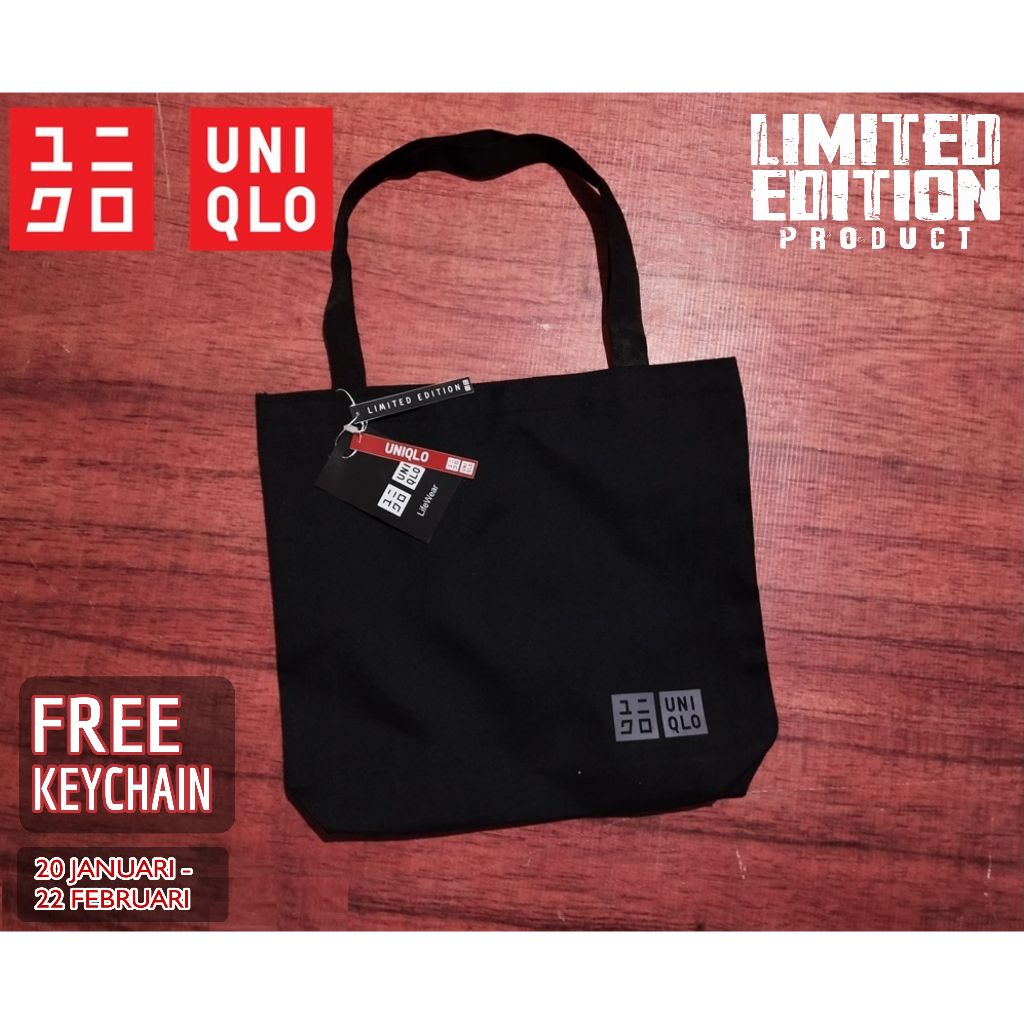 Jual UNIQLO TOTE BAG Kanvas Denim ( LIMITED EDITION ) Original Made In ...