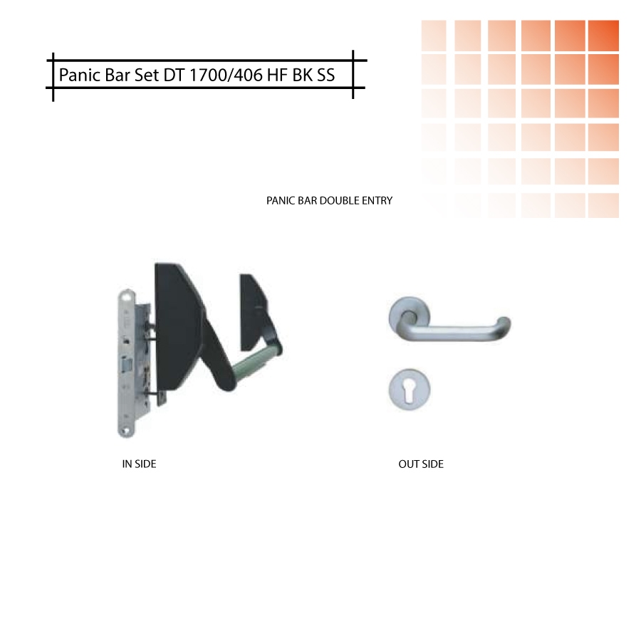 Jual Panic Bar set Art-DT 1700/406 HF BKSS Pintu Exit/Fire Door/ex ...
