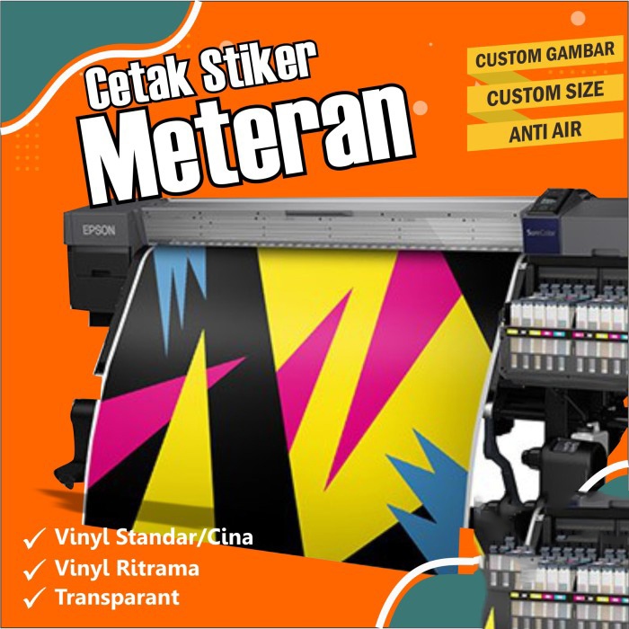 Jual CETAK STICKER METERAN 1x1 METER | Shopee Indonesia