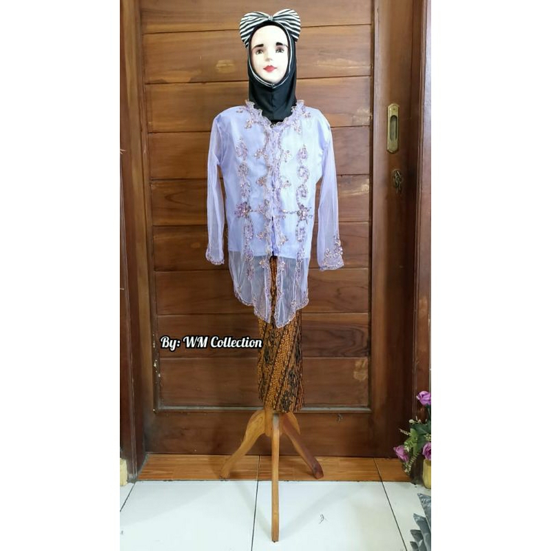 Jual WM> Setelan Kebaya Patah Dan Rok Plisket Anak Kebaya Menari ...