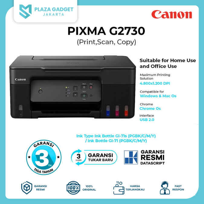 Jual Printer Canon PIXMA Ink G2730 All in One (Print, Scan, Copy ...