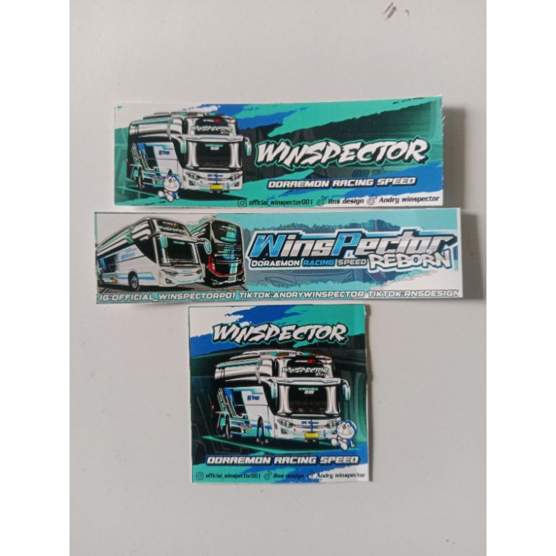 Jual STIKER BUS/BUSMANIA WINSPECTOR ORIGINAL BY QQ TRANS PAKET ISI 3 ...