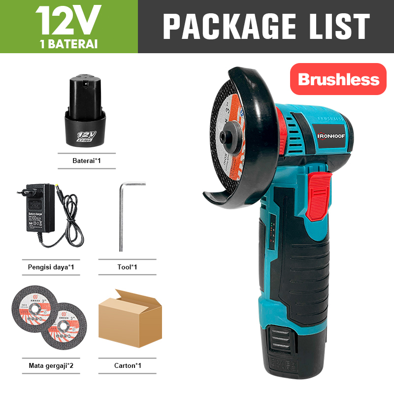 Jual Gerinda Sudut Brushless Cordless Mesin Gerinda Angle Grinder ...