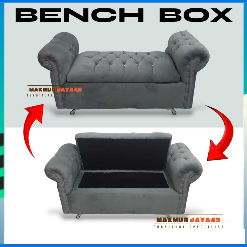 Jual STORAGE BOX BANGKU KURSI PENYIMPANAN BARANG / BOX ORGANIZER TUTUP ...