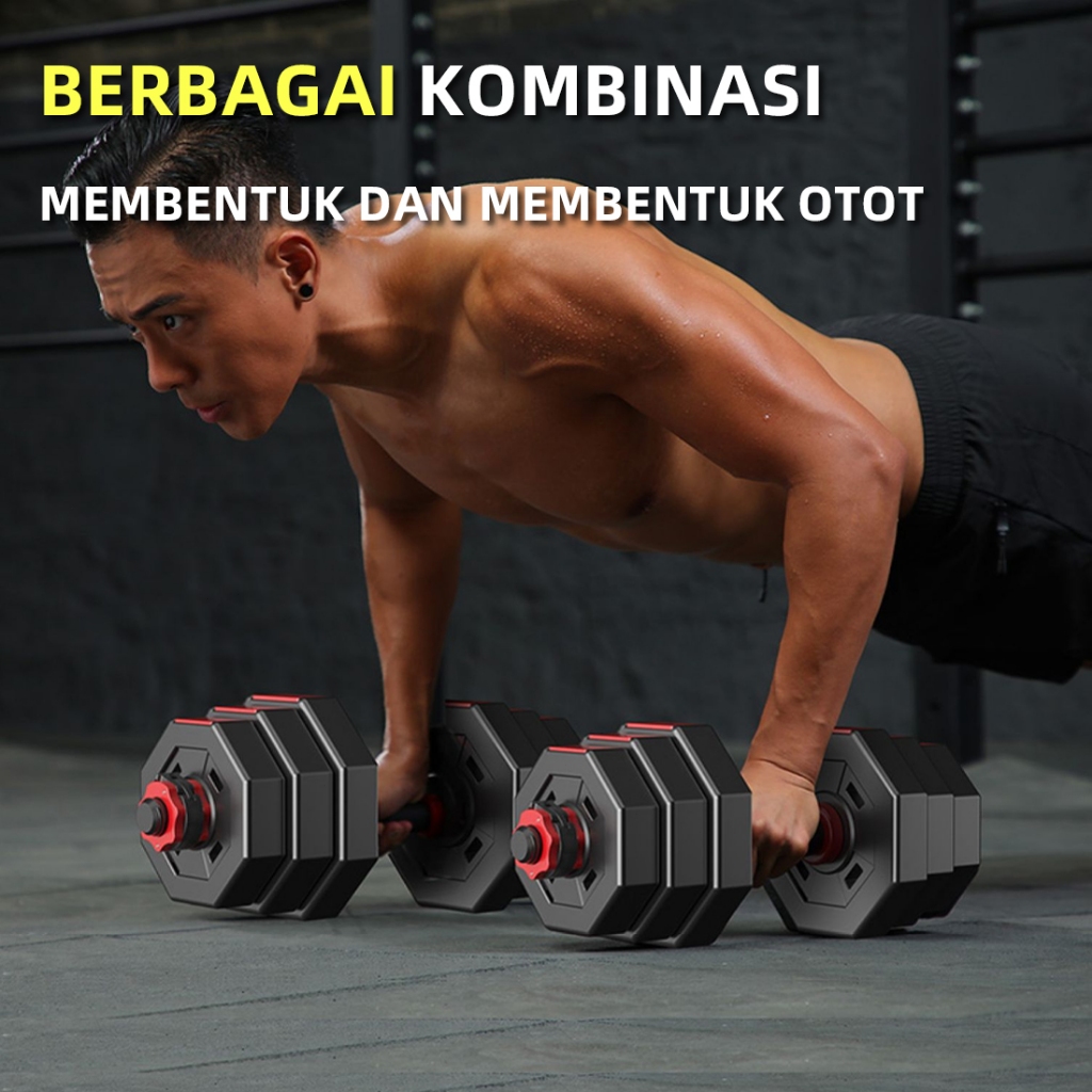 Jual Dumbell Set 30kg/40KG Barbel 4 in1 PVC Alat Olahraga Angkat Besi | Shopee Indonesia