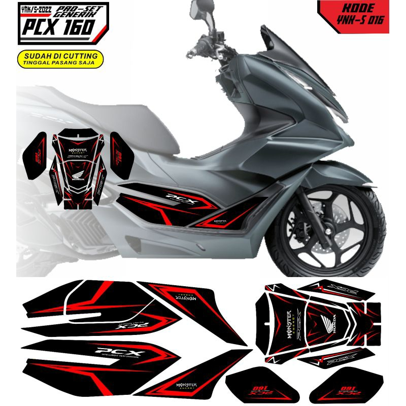 Jual STIKER PAD FULLSET PCX 160 TANKPAD DECK PAD DAN SIDEPAD BAWAH NO ...