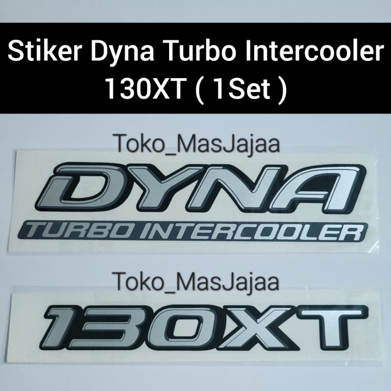 Jual stiker sticker dyna turbo intercooler 130XT 1set / STIKER MOBIL ...