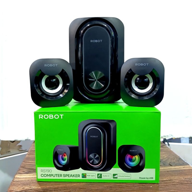 Jual SPEAKER ROBOT RS190 / GAMING SPEAKER 2.1CH SUBWOOFER with RGB ...