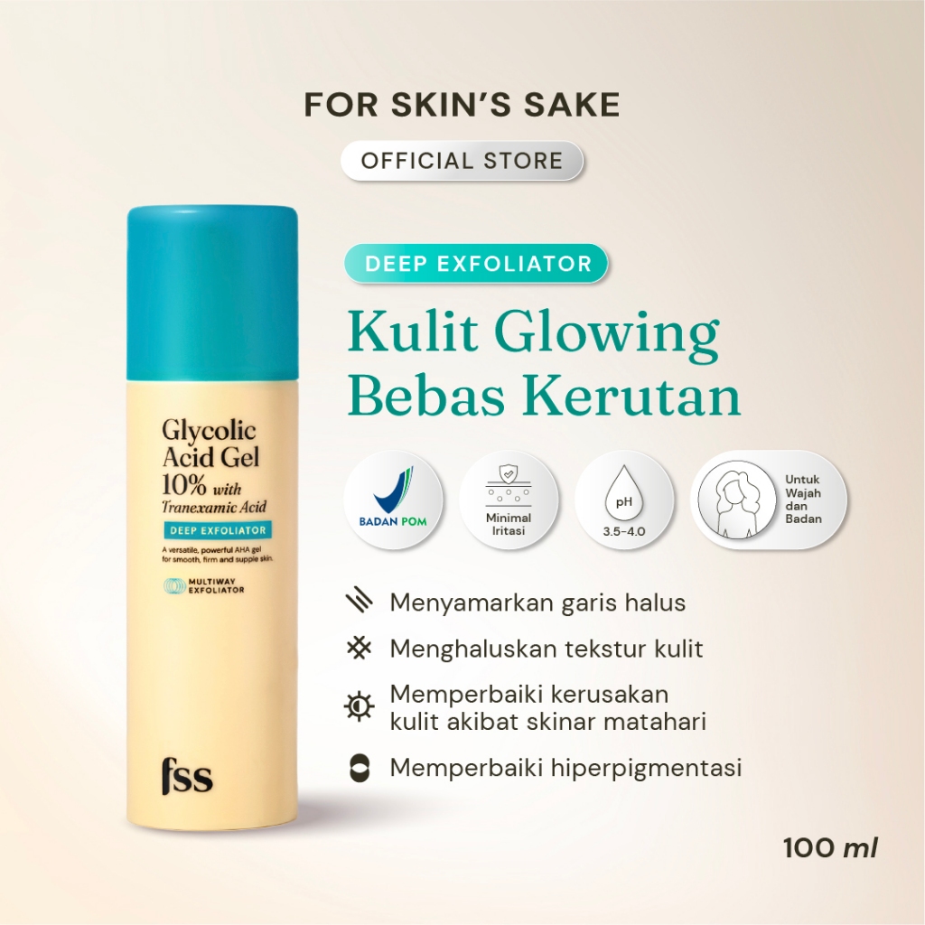 Jual For Skin's Sake FSS Glycolic Acid Gel 10% Mengurangi garis halus ...