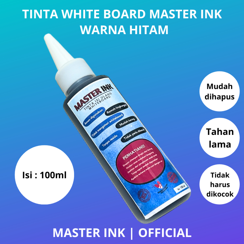 Jual Tinta Spidol Whiteboard Master INK Tinta Isi Ulang Spidol Master ...