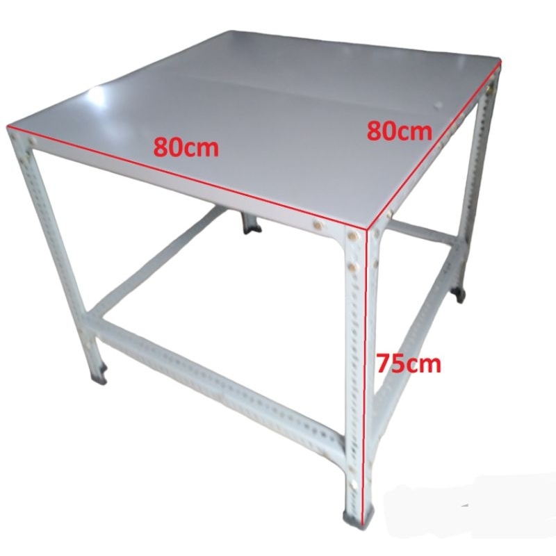 Jual Rak Meja Besi Siku Lubang / Meja Serbaguna 80x80cm | Shopee Indonesia