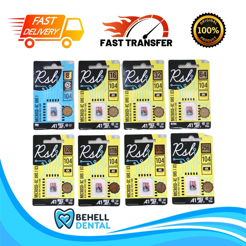 Jual BEST QUALITY MICRO SD RSL ULTRA HIGH SPEED CARD 8GB 16GB 32GB 64GB ...