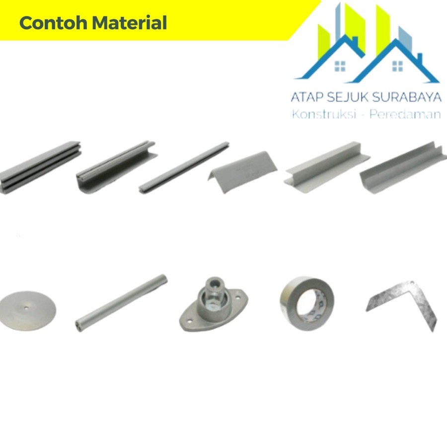 Jual Profil H / Chair Section Bar Alumunium Aksesoris Ducting / AC ...