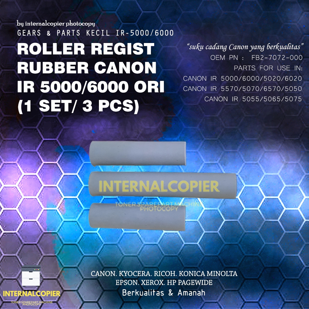 Jual Karet Pick Up Roller Registration Canon Fotocopy IR 5000 6000 5020 ...