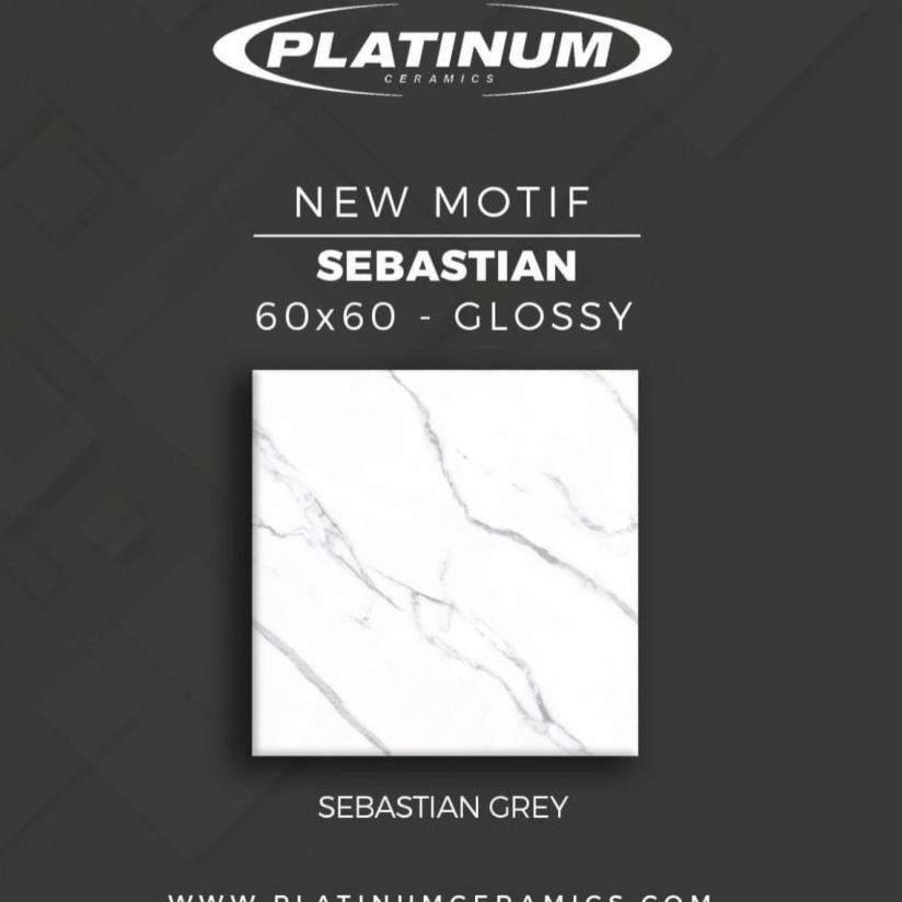 Jual KERAMIK LANTAI DINDING PLATINUM 60X60 SEBASTIAN GREY REC CUTTING ...