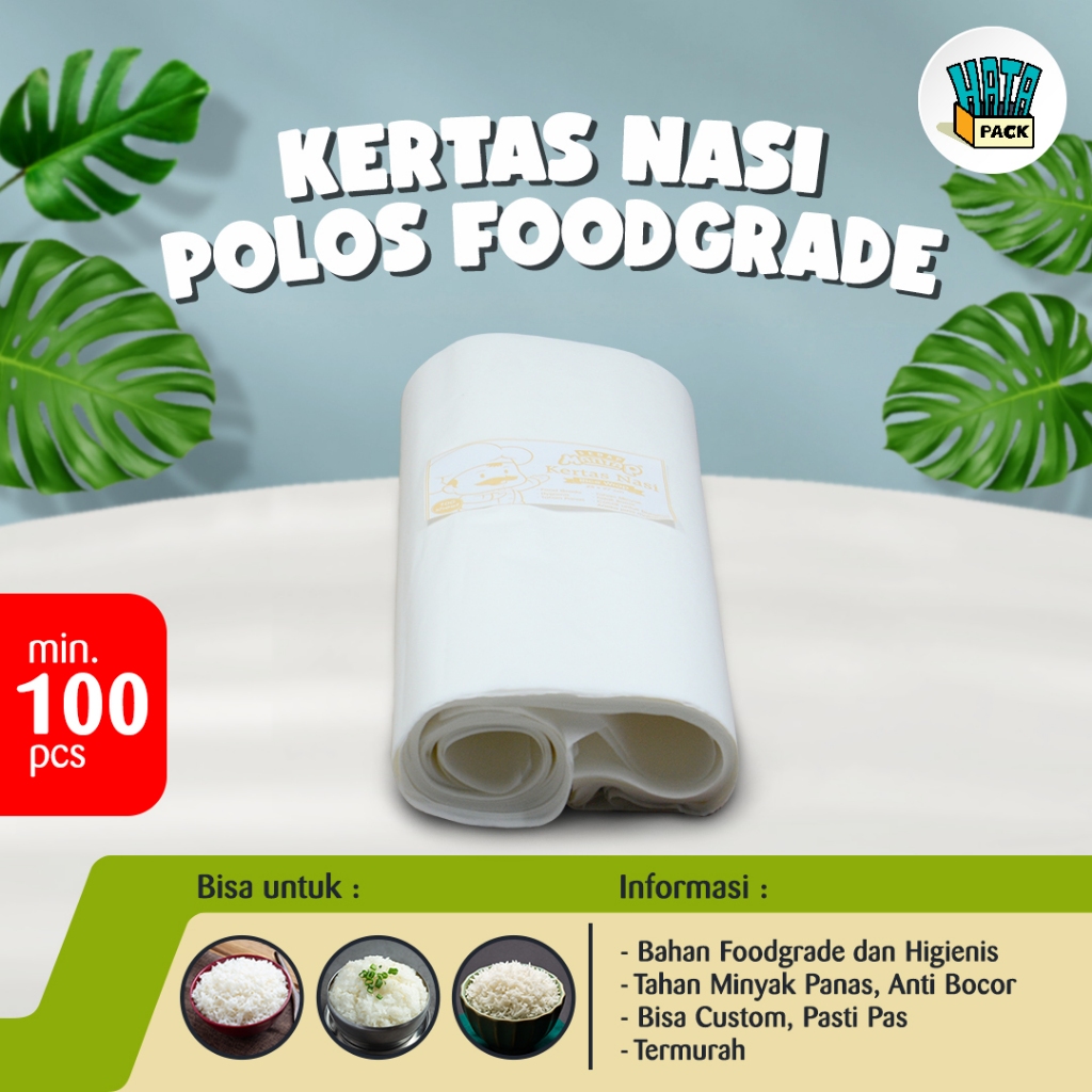 Jual Rice Wrap / Kertas Nasi Logo / Kertas Nasi Sedap Mantap KNSM 25 x ...