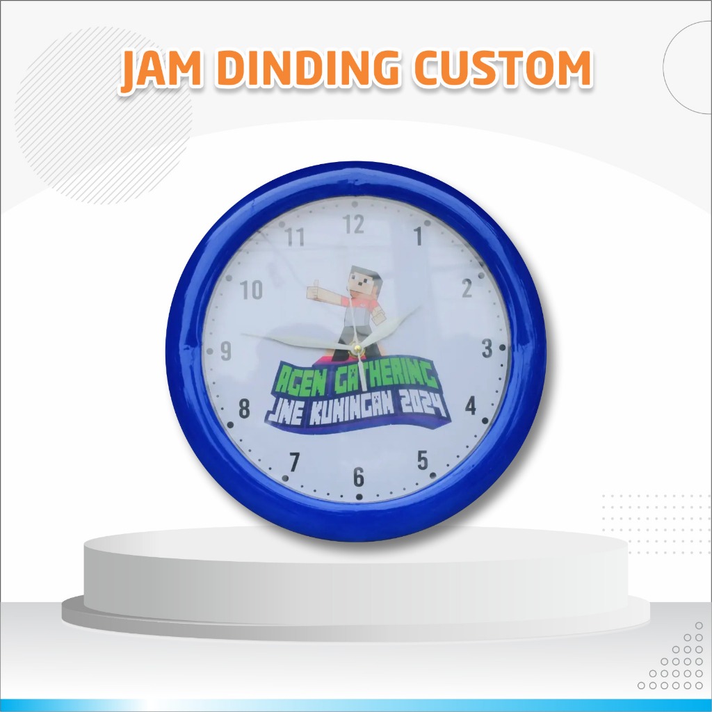 Jual JAM DINDING CUSTOM / FREE DESAIN REQUEST LOGO / JAM DINDING CUSTOM ...