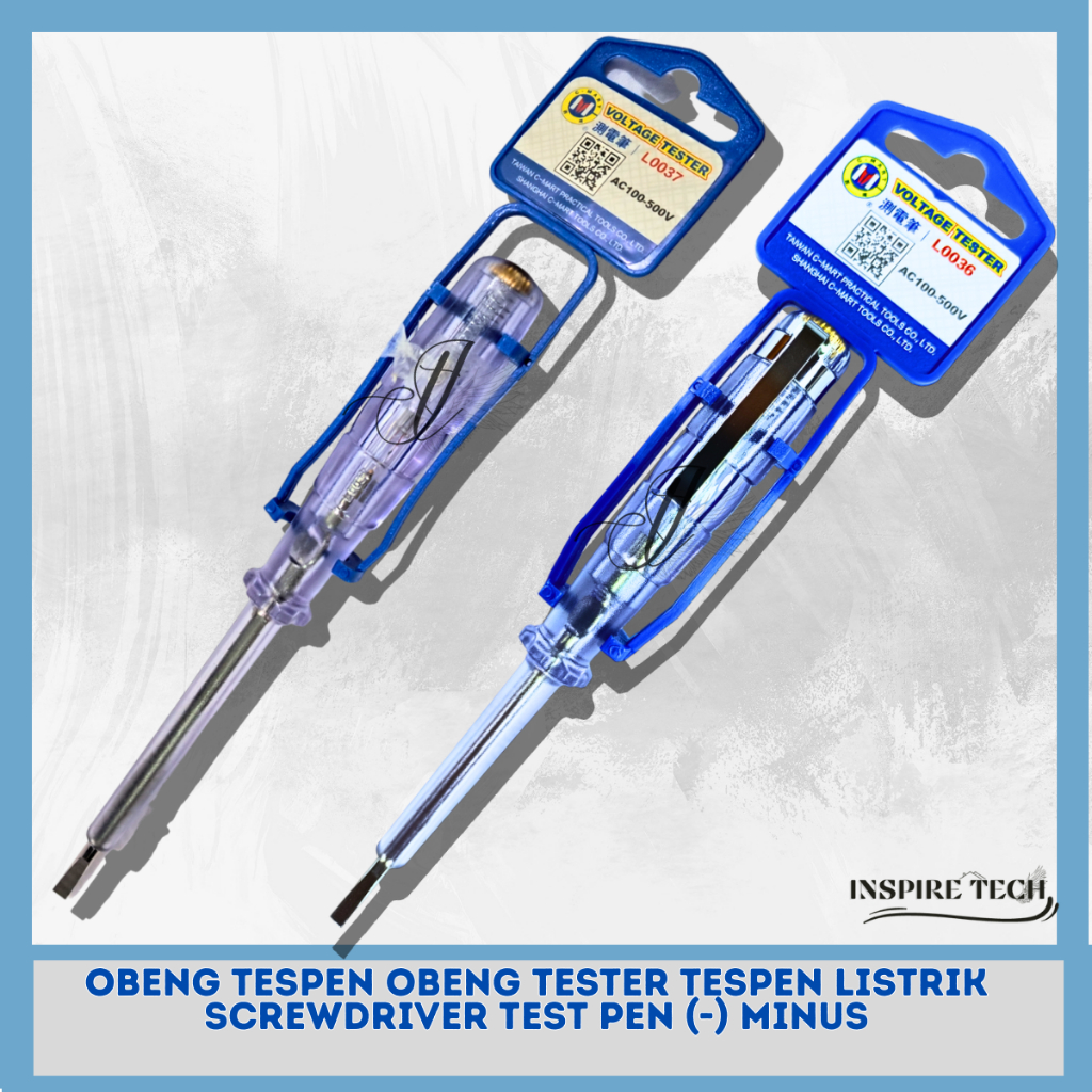 Jual Obeng Tespen Obeng Tester tespen listrik C-MART (-) Minus AC100 ...