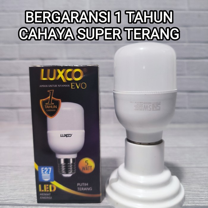 Jual LAMPU LED LUXCO EVO T BULB 5 WATT 5W PUTIH SUPER TERANG GARANSI 1 TAHUN | Shopee Indonesia