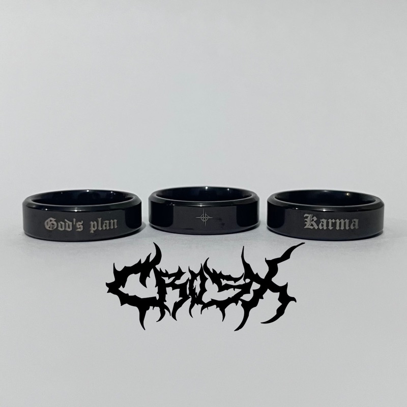 Jual STAR RING KARMA RING / BLACK RING / SILVER RING / CINCIN HITAM ...