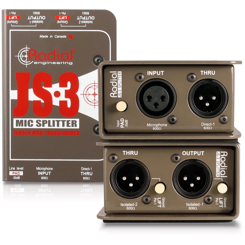 Jual Radial JS3 Passive Microphone Splitter | Shopee Indonesia