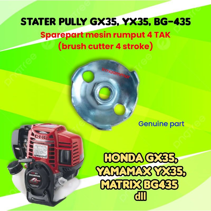 Jual Pully starter mesin OHC GX35 / 435 - YX35 , 140 puli pasangan recoil engkol potong rumput ...