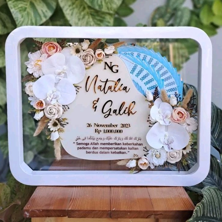 Jual mahar nikah unik/mahar tetes air/mahar akrilik frame curve, free ...