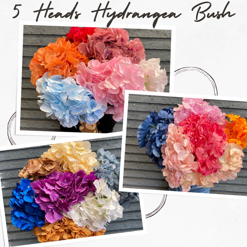 Jual BUNGA HYDRANGEA 5 CABANG BUSH AESTHETIC ARTIFICIAL FLOWERS BUNGA ...
