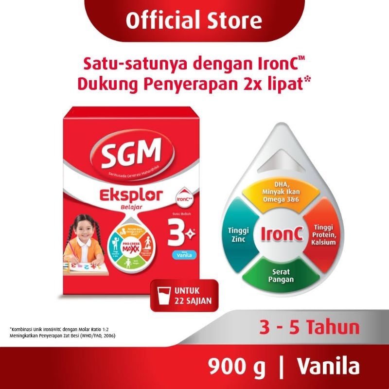 Jual SGM 3plus Vanila / Madu / Coklat 900gr PALING MURAH | Shopee Indonesia