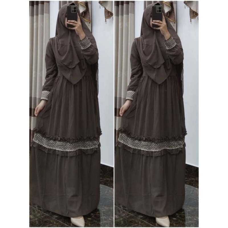 Jual RGN Baju Gamis Syar'i Cerruti Babydoll Dewasa Model RU Variasi ...