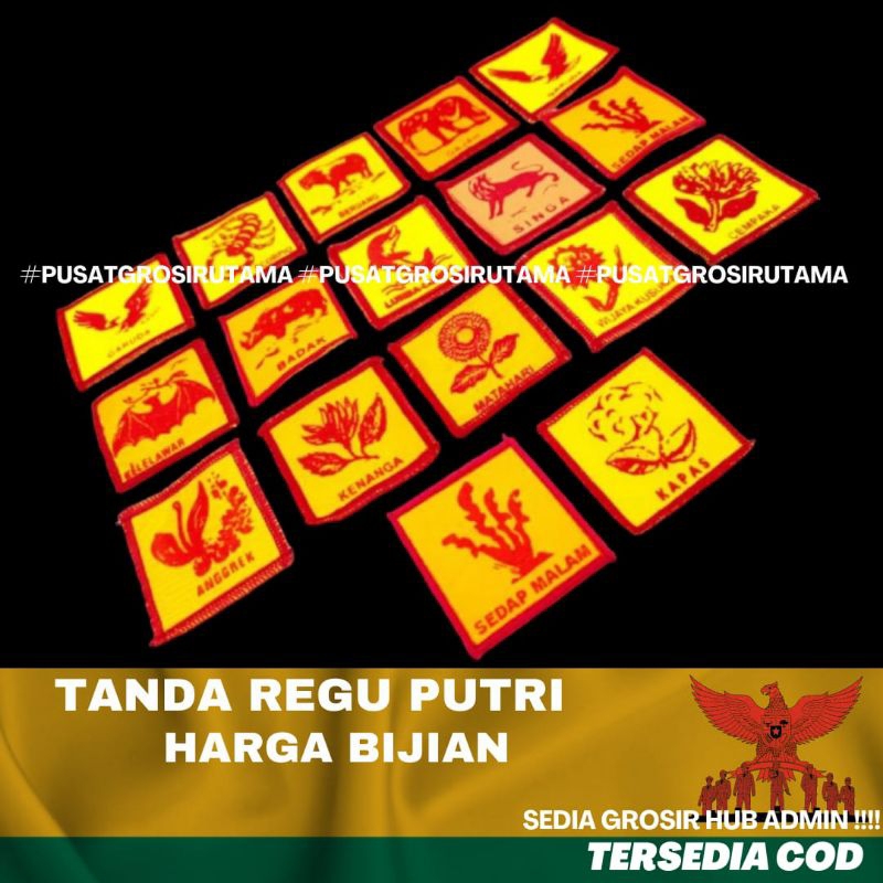 Jual Logo bordir tanda regu pramuka putri anggrek sakura edelwais ...