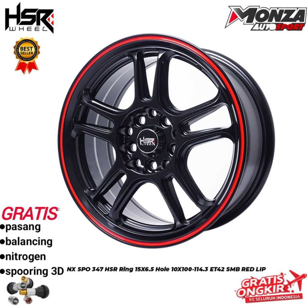 Jual Velg mobil racing Hsr nx Spo R15 ertiga,sienta,altis,corona,stream ...