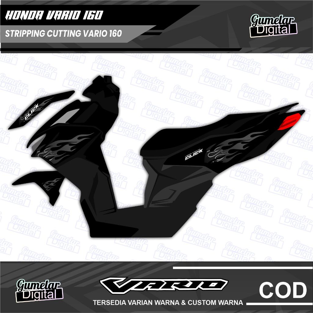 Jual STRIPPING SIMPEL HONDA VARIO 160 API ABSTRAK SUDAH DI CUTTING ...