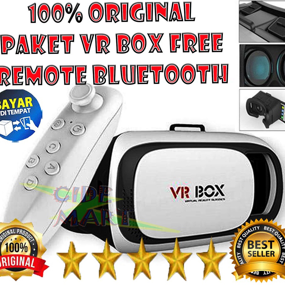 Jual cng ORIGINAL PAKET VIRTUAL REALITY FOR SMARTPHONE REMOTE BLUETOOTH ...