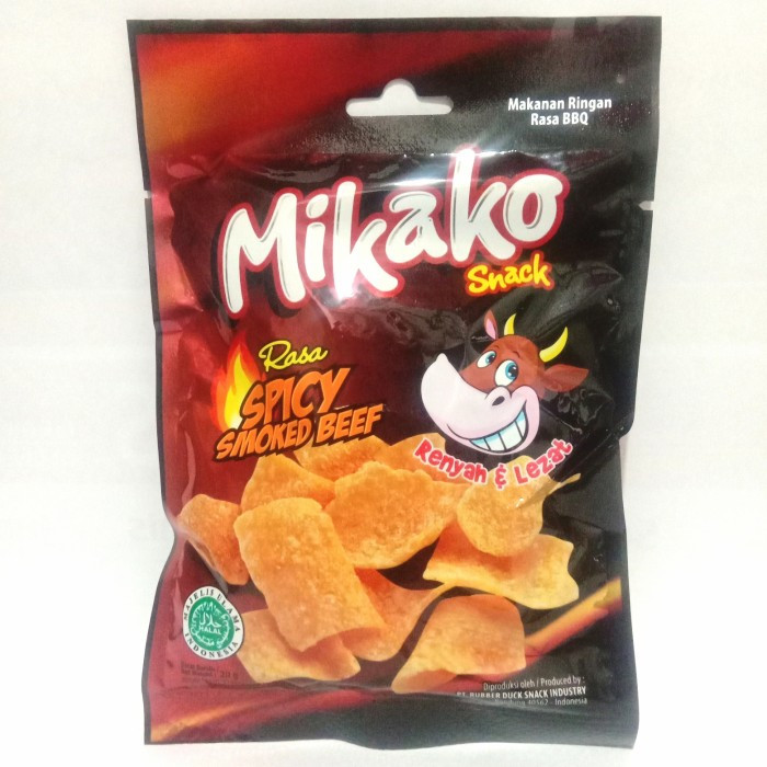 Jual MIKAKO SNACK RASA SAPI PANGGANG SPICY SMOKED BEEF 1PAcK ISI 10 ...