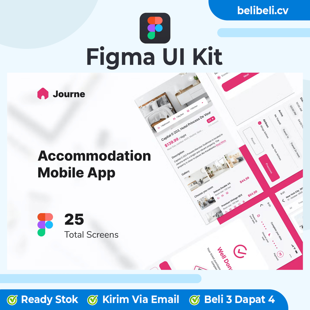 Jual Accommodation Mobile App - Premium Figma UI Kit | Shopee Indonesia