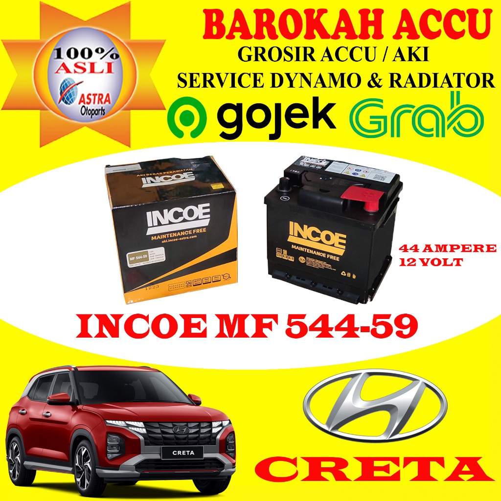 Jual AKI MOBIL HYUNDAI CRETA INCOE MF 54459 / 544-59 ASTRA OTOPARTS ...