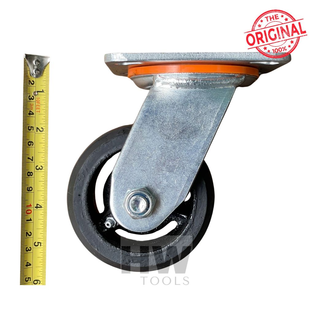 Jual Roda Karet Heavy Duty 4 Inch Hidup Putar Rubber Castor Wheel 4" HD ...